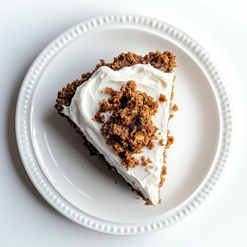 A Single Slice of Coffee Cake Set Against a Transparent Surface Stock ...