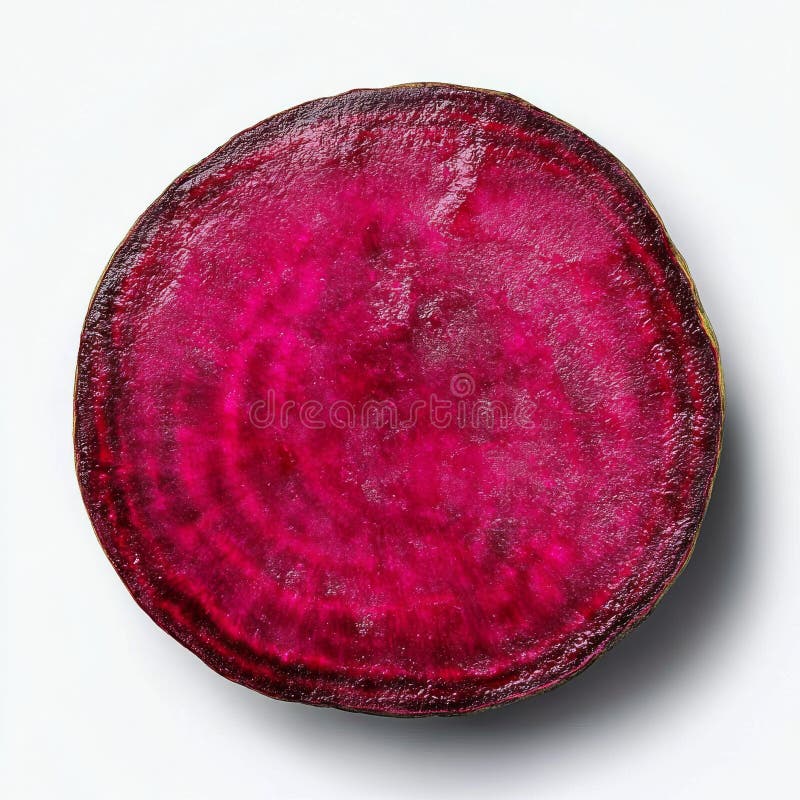 A Single Slice of Fresh Beetroot, Isolated on a White Background, Stock ...