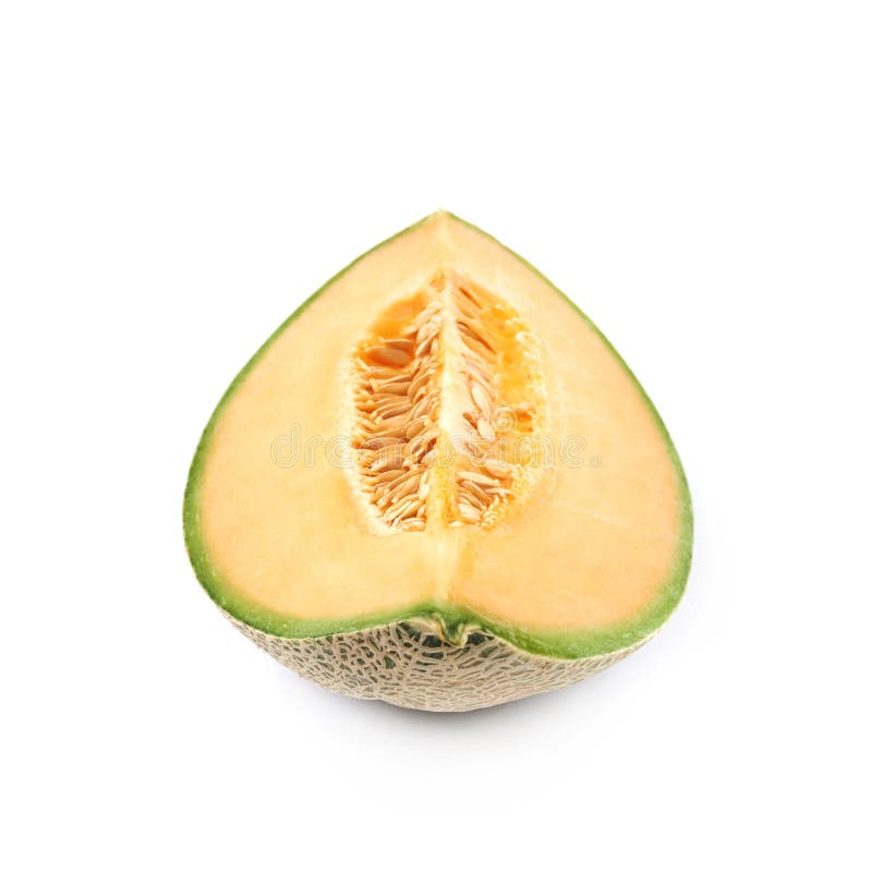 Slice of rockmelon stock image. Image of isolated, cantaloupe - 42502147