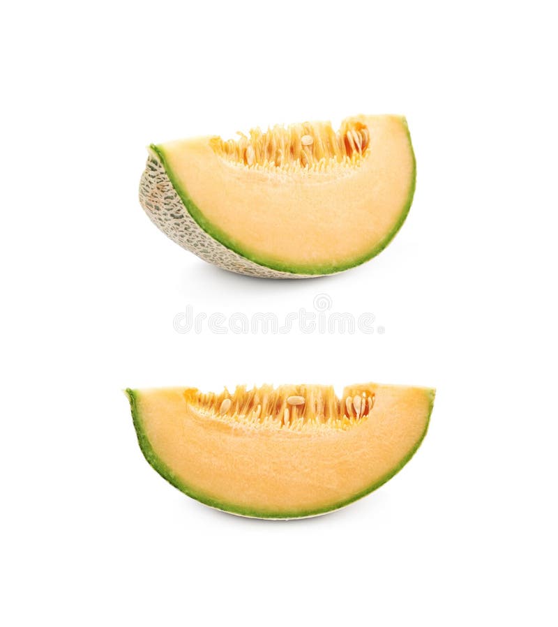 Single slice of a melon stock photo. Image of cantalupe - 92936592