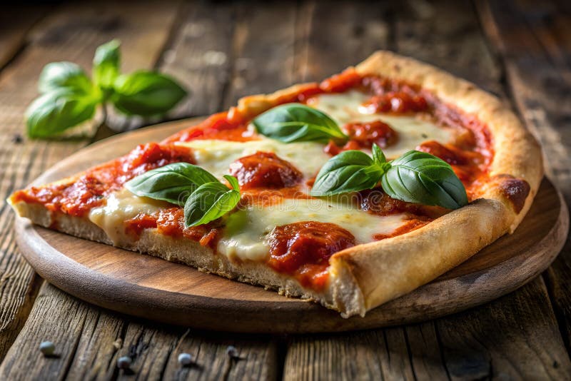 A Single Slice of New York Style Pizza with a Crispy Thin Crust ...