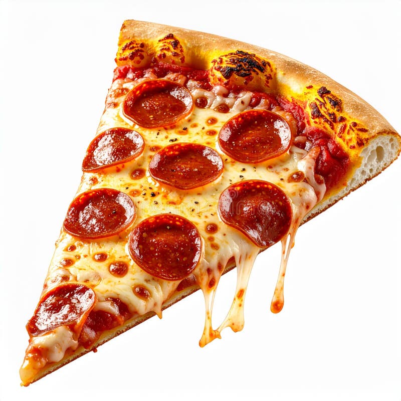 Single Slice Pepperoni Pizza with Melted Cheese Stock Illustration ...