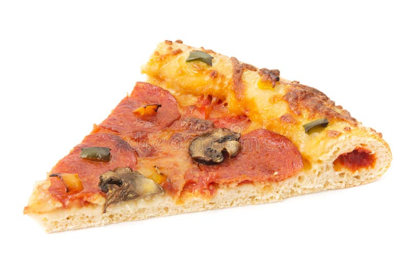 Single slice of pepperoni stock photo. Image of edible - 14449266