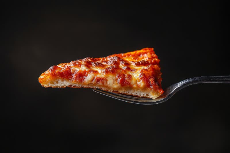 Single Slice of Pizza with Melted Cheese and Tomato Sauce is Elegantly ...