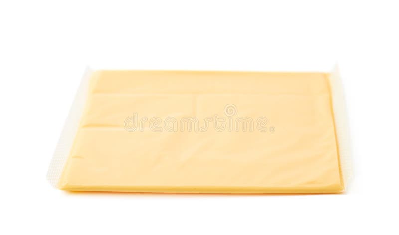Single Slice of Processed Cheese Stock Photo - Image of american ...