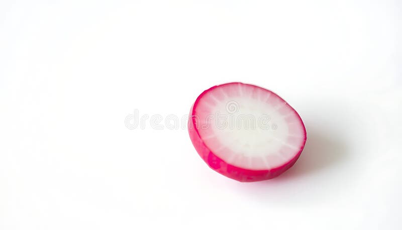 Single Radish Slice Generative AI Stock Illustration - Illustration of ...
