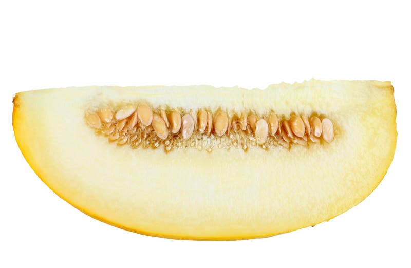 Single Slice of Ripe Yellow Melon Stock Image - Image of dessert, large ...