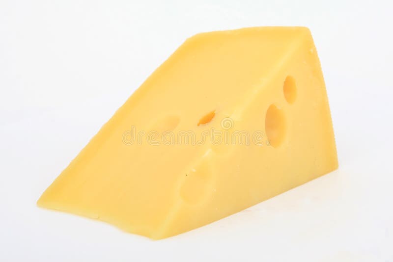 Single Slice of Swiss Cheese Stock Image - Image of food, close: 1126829