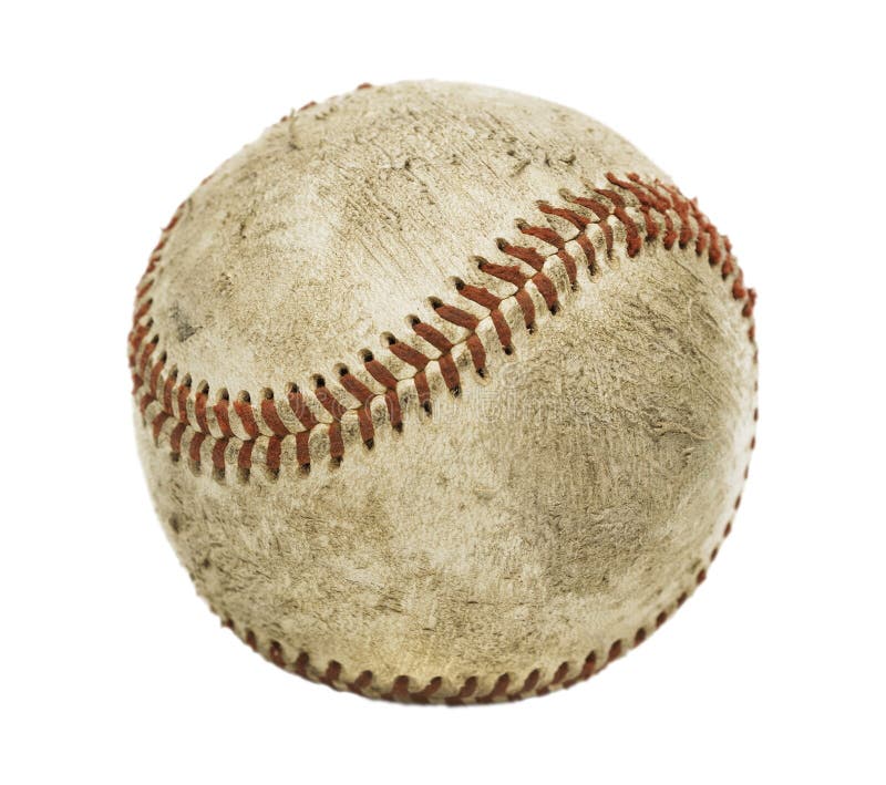 Single Slightly Worn Baseball Isolated on White Background Stock Image ...