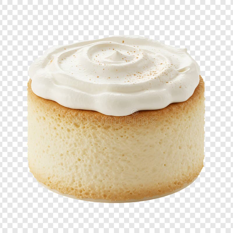 Mini Cheesecake with Whipped Cream on Transparent Background Stock ...