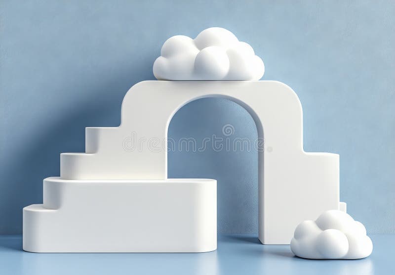 A Single Small White Cloud is Visible in the Blue Sky, Creating a ...