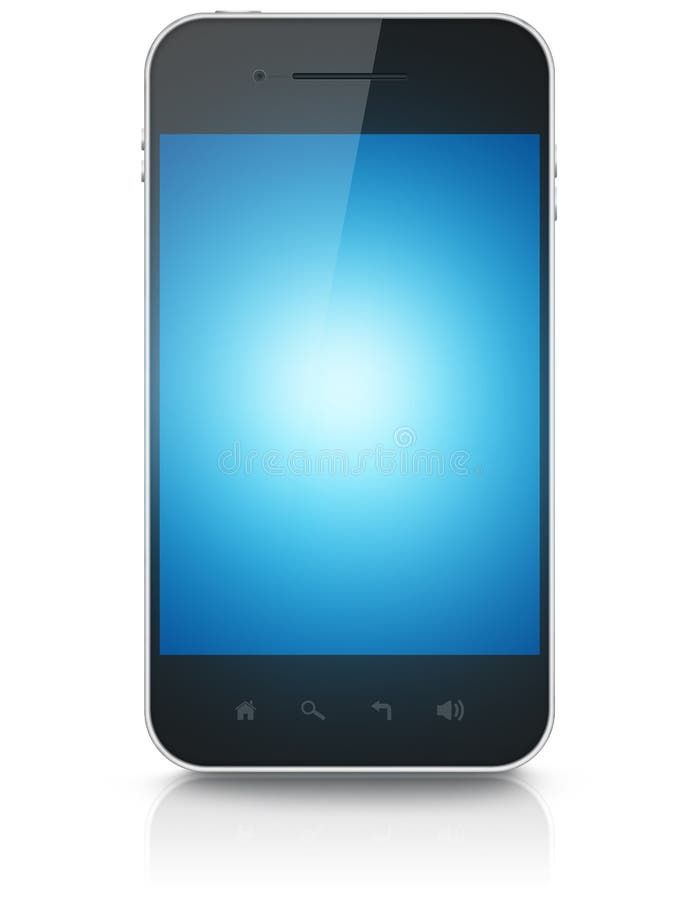Single smartphone isolated stock image. Image of background - 125133743