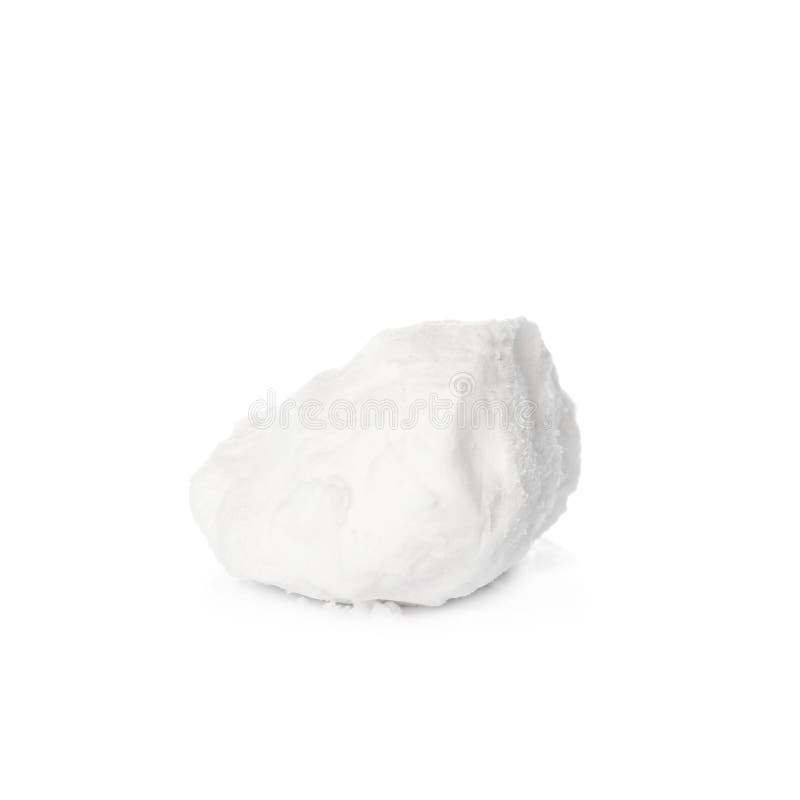 Single Snowball Isolated on White. Winter Activities Stock Photo ...