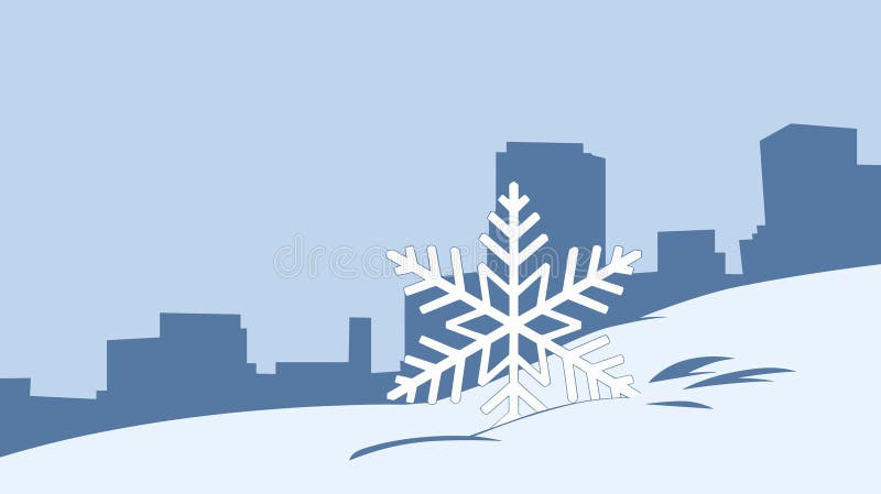 Single Snowflake on Bed of Snow, Minimalist Composition. Stock Vector ...