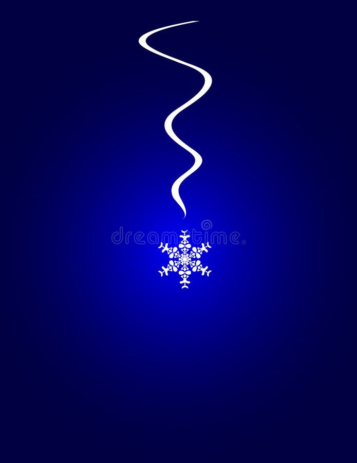 Single snowflake falling stock illustration. Illustration of christmas ...