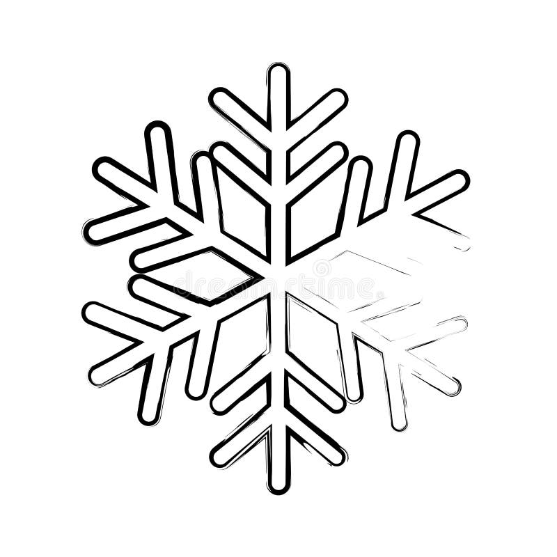 Single Snowflake Icon Image Stock Illustration - Illustration of ...