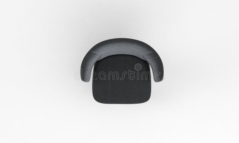 Single Sofa 3D Rendered Realistic Furniture Top View Stock Illustration ...