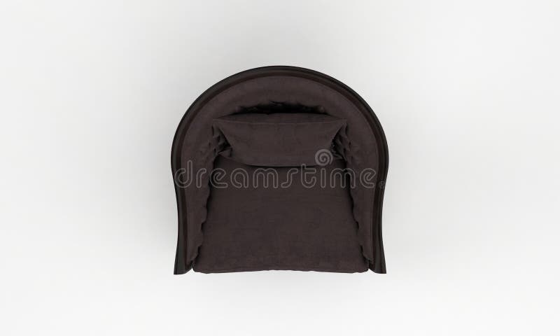 Single Sofa 3D Rendered Realistic Furniture Top View Stock Illustration ...