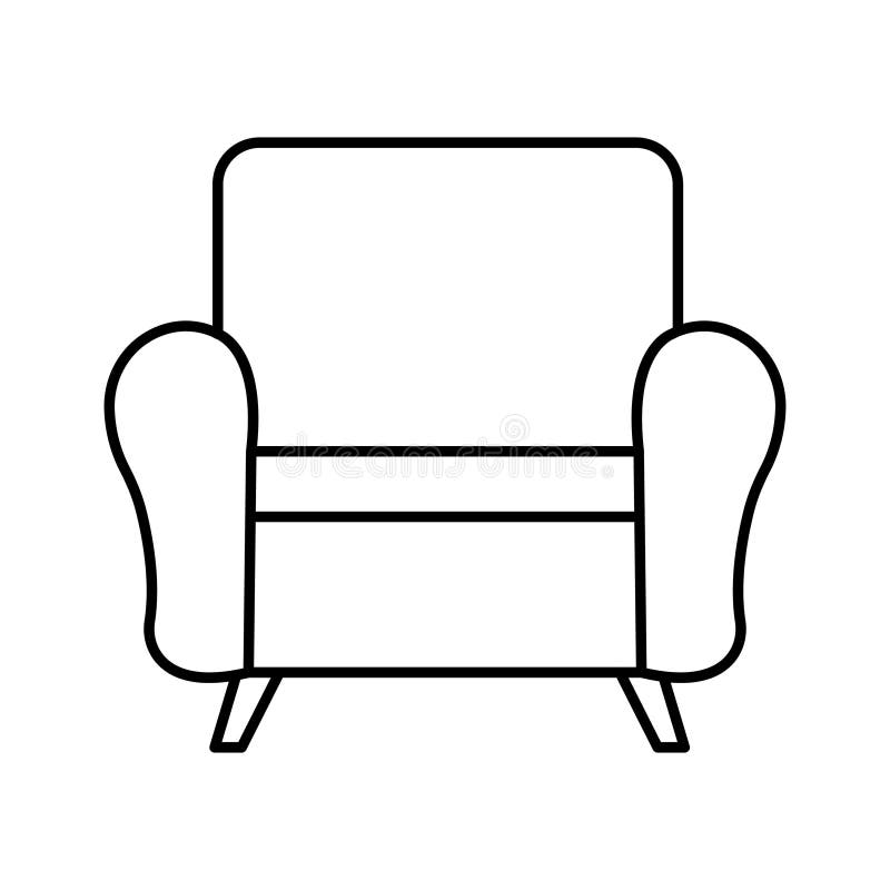 Single Sofa Vector Icon Which Can Easily Modify or Edit Stock Vector ...
