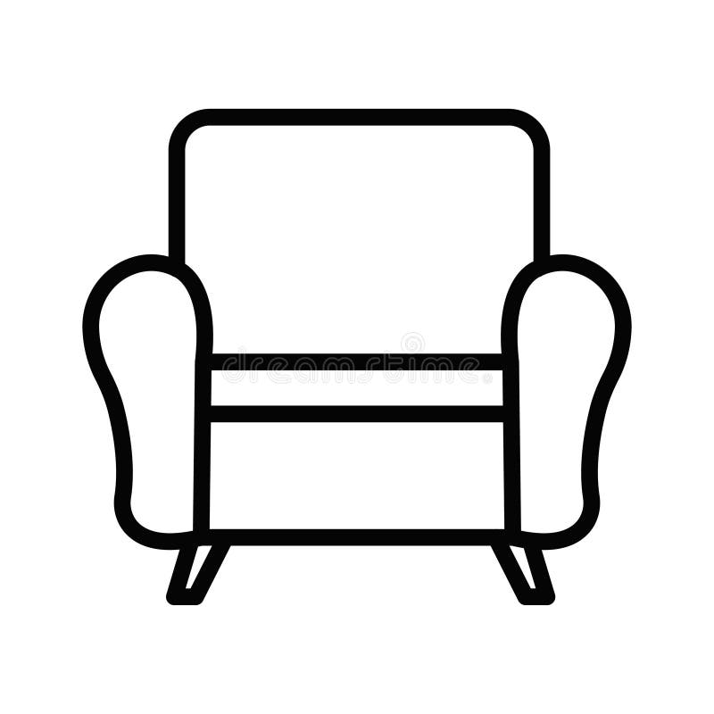 Single Sofa Vector Icon Which Can Easily Modify or Edit Stock Vector ...