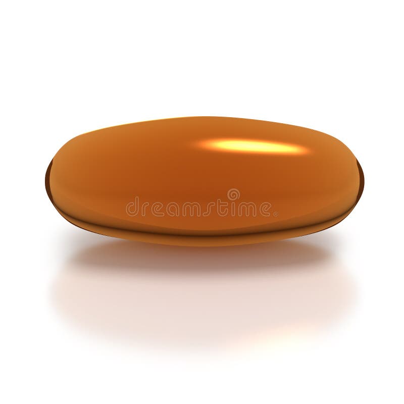 Single Soft Gel Capsule Close-up Stock Illustration - Illustration of ...