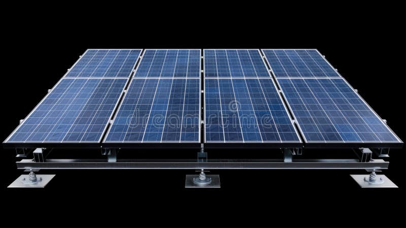 A Single Solar Panel Against a Dark Background, Ideal for Use in ...