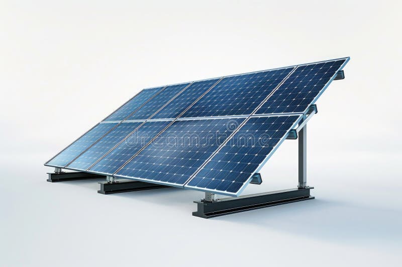 A Single Solar Panel Installed on a Metal Stand, Ideal for Charging ...