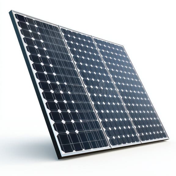 Single Solar Panel with Multiple Cells, on Plain White Background Stock Photo - Image of design ...