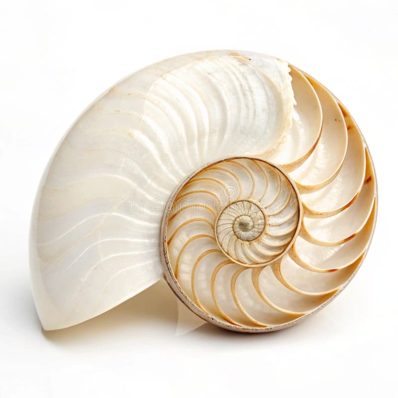 Single Spiral Seashell Isolated on White Background Stock Illustration ...