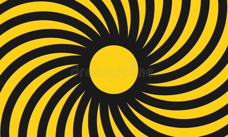 A Single Spiral Whirlwind Pattern Against a Yellow Backdrop Stock ...