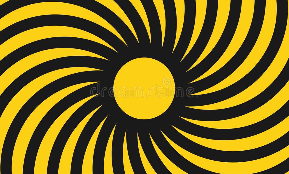 A Single Spiral Whirlwind Pattern Against a Yellow Backdrop Stock ...