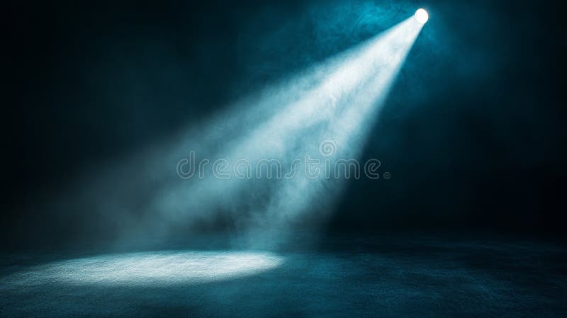 Single Spotlight Beam on a Dark Stage Stock Photo - Image of ...
