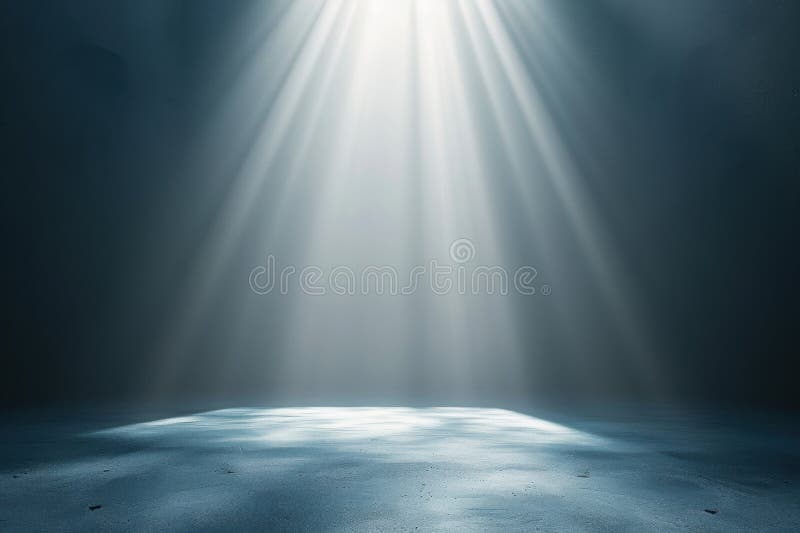 Dramatic Spotlight Beam Illuminating Dark Stage Above Stock Photos ...