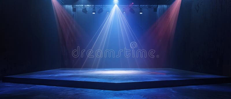 A Single Spotlight Illuminates an Empty Stage, Perfect for Artistic and ...