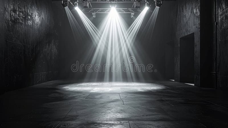 Single Spotlight Illuminating an Empty Stage for Artistic Presentations ...