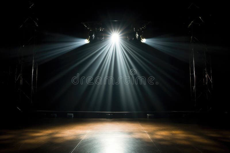 A Single Spotlight Illuminating an Empty Stage Stock Photo - Image of ...