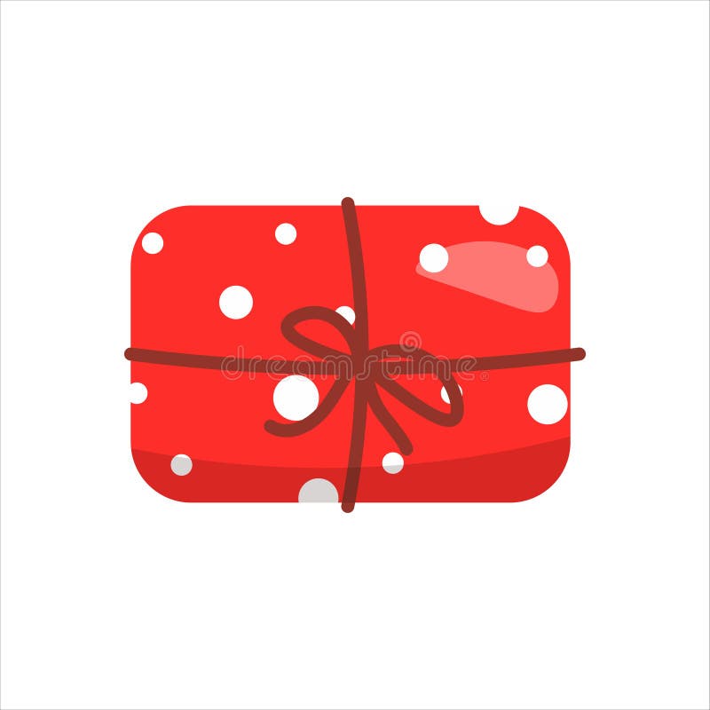 Single Square Red Birthday T Box In Doodle Style Stock Vector Illustration Stock Vector
