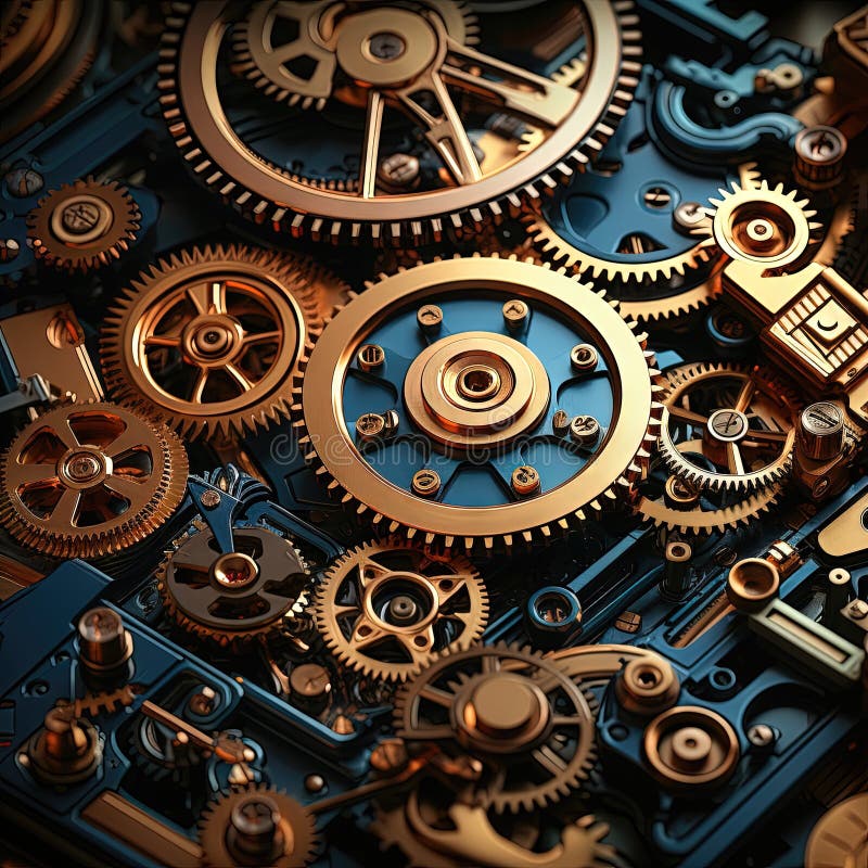 Single Square Steampunk Tile Illustration AI GEnerated Stock ...