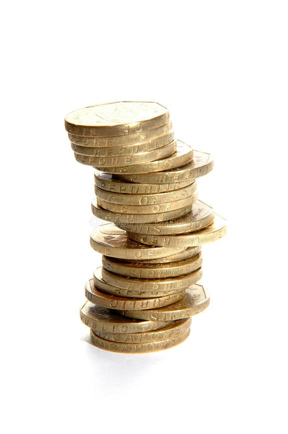 Single stack of coins stock image. Image of asset, spend - 363145