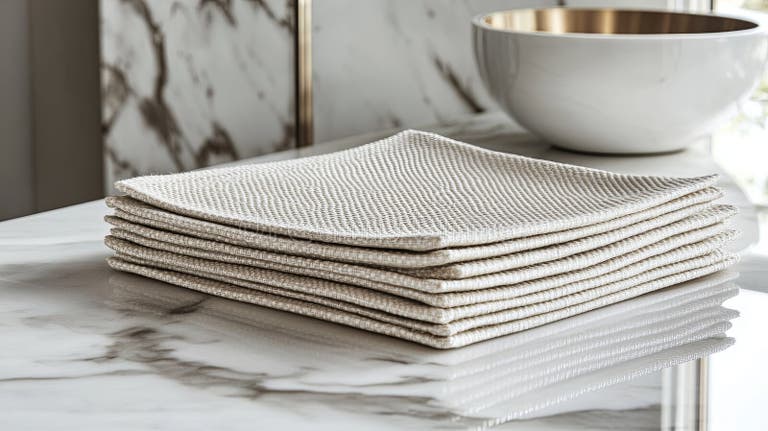A Single Stack of Luxury Dining Placemats Styled with Subtle Patterns ...