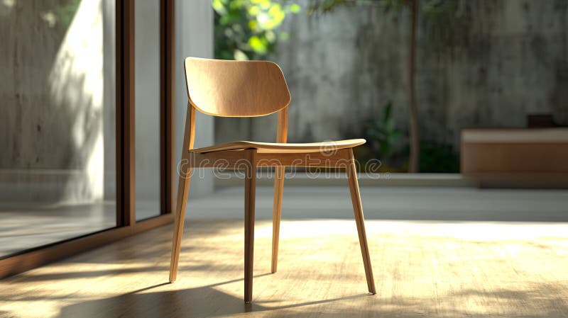 Single Stackable Dining Chair Styled Contemporary Space Stock Photos ...