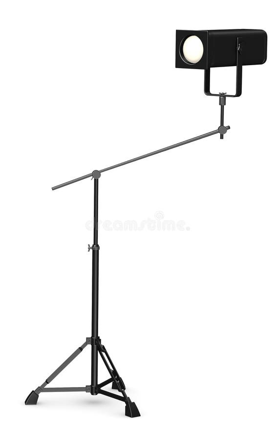 Single Stage Light on Stand Stock Illustration - Illustration of stand ...