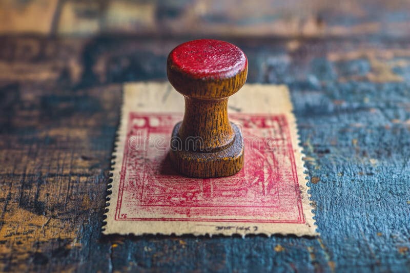 A Single Stamp Sits on Top of a Piece of Paper, Ready for Use or ...