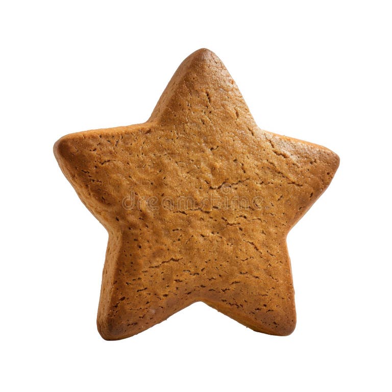 A Single Star-Shaped Gingerbread Cookie Stock Image - Illustration of ...