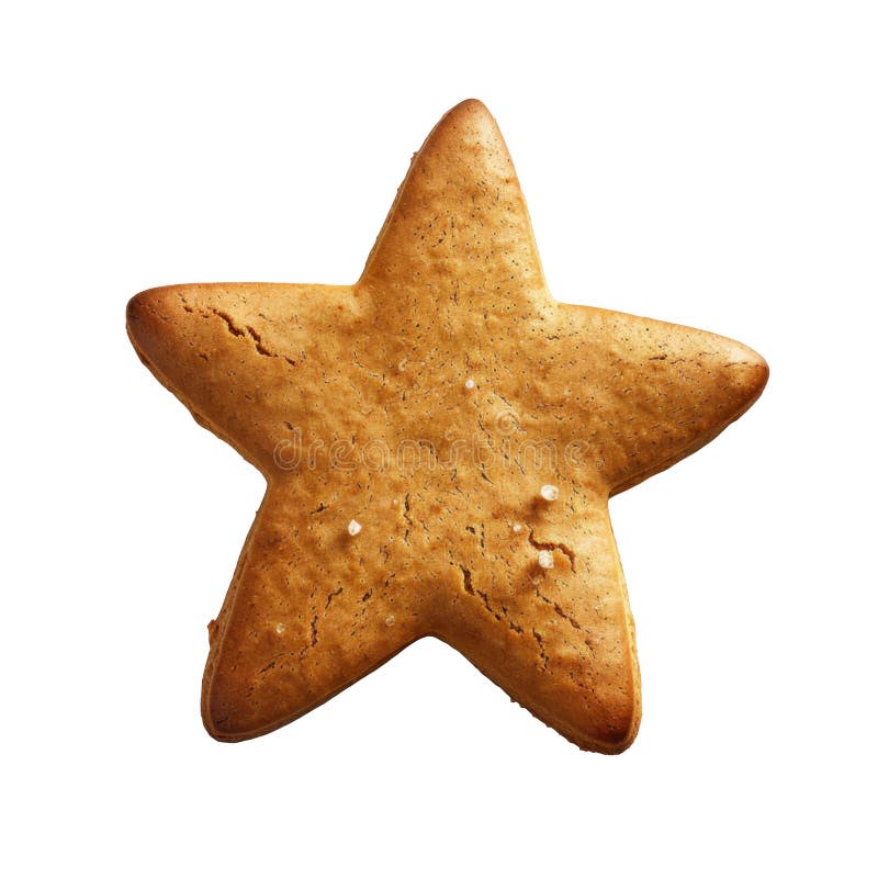 A Single Star-Shaped Gingerbread Cookie Stock Photo - Illustration of ...