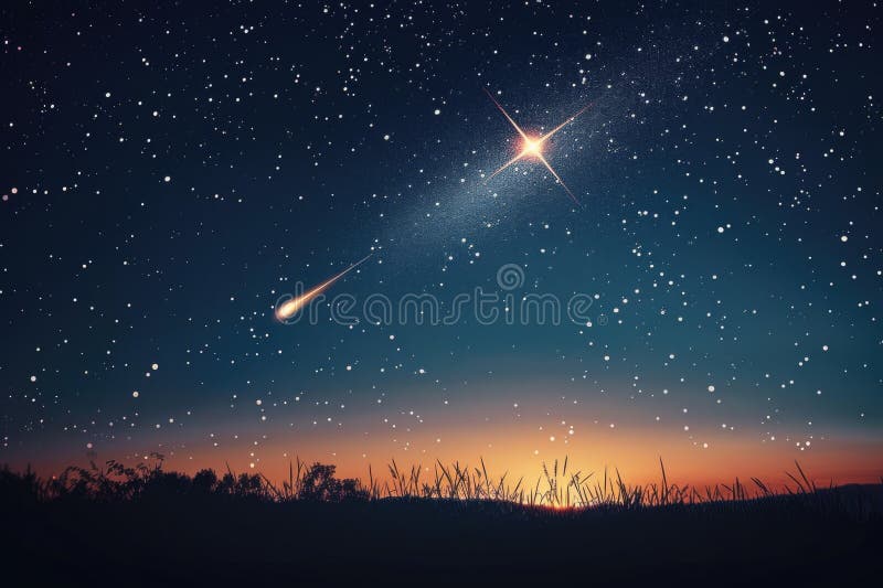 A Single Star is Visible Against the Dark Background of the Night Sky ...