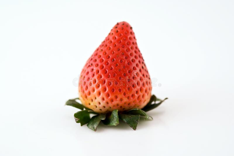 Single starwberry stock photo. Image of reflection, dessert - 9767344