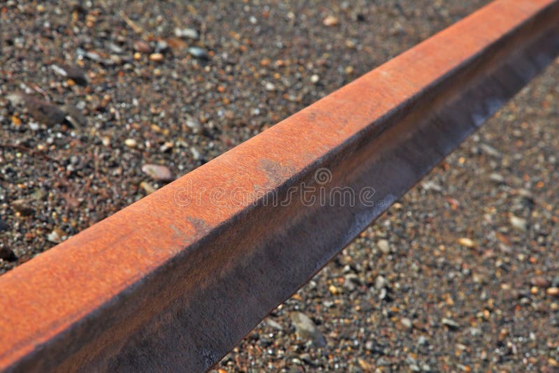 Single Steel Rail Beam stock image. Image of line, stone - 18551015