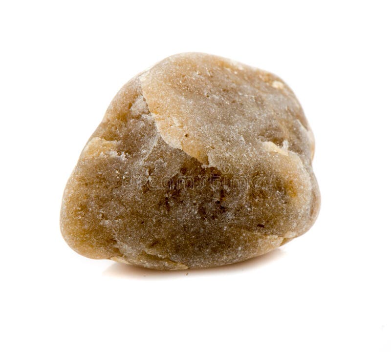 Single Stone Isolated on White Background Stock Image - Image of object ...
