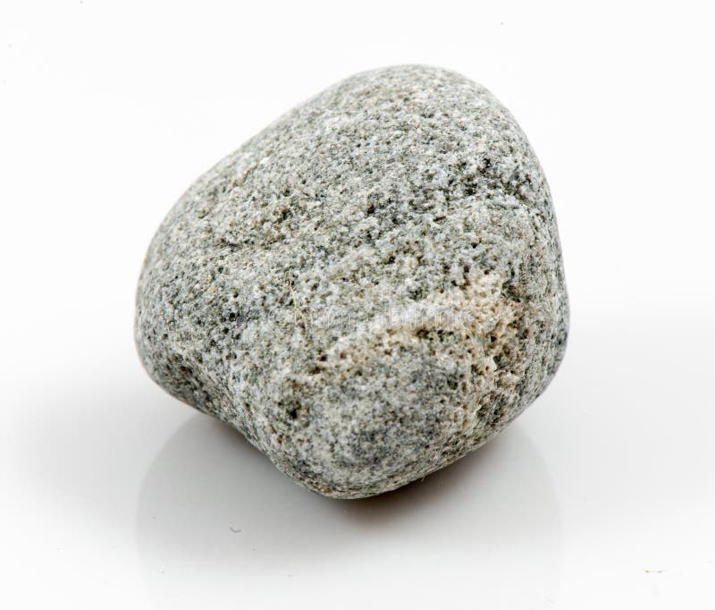 Single Stone Isolated on White Background Stock Image - Image of cobble ...